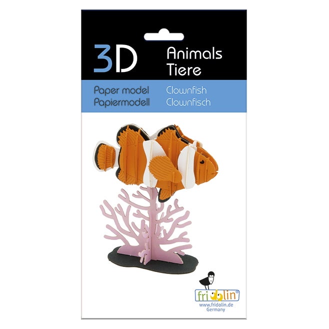 3D Paper Model - Clownfish | Giggle Monkey Toys