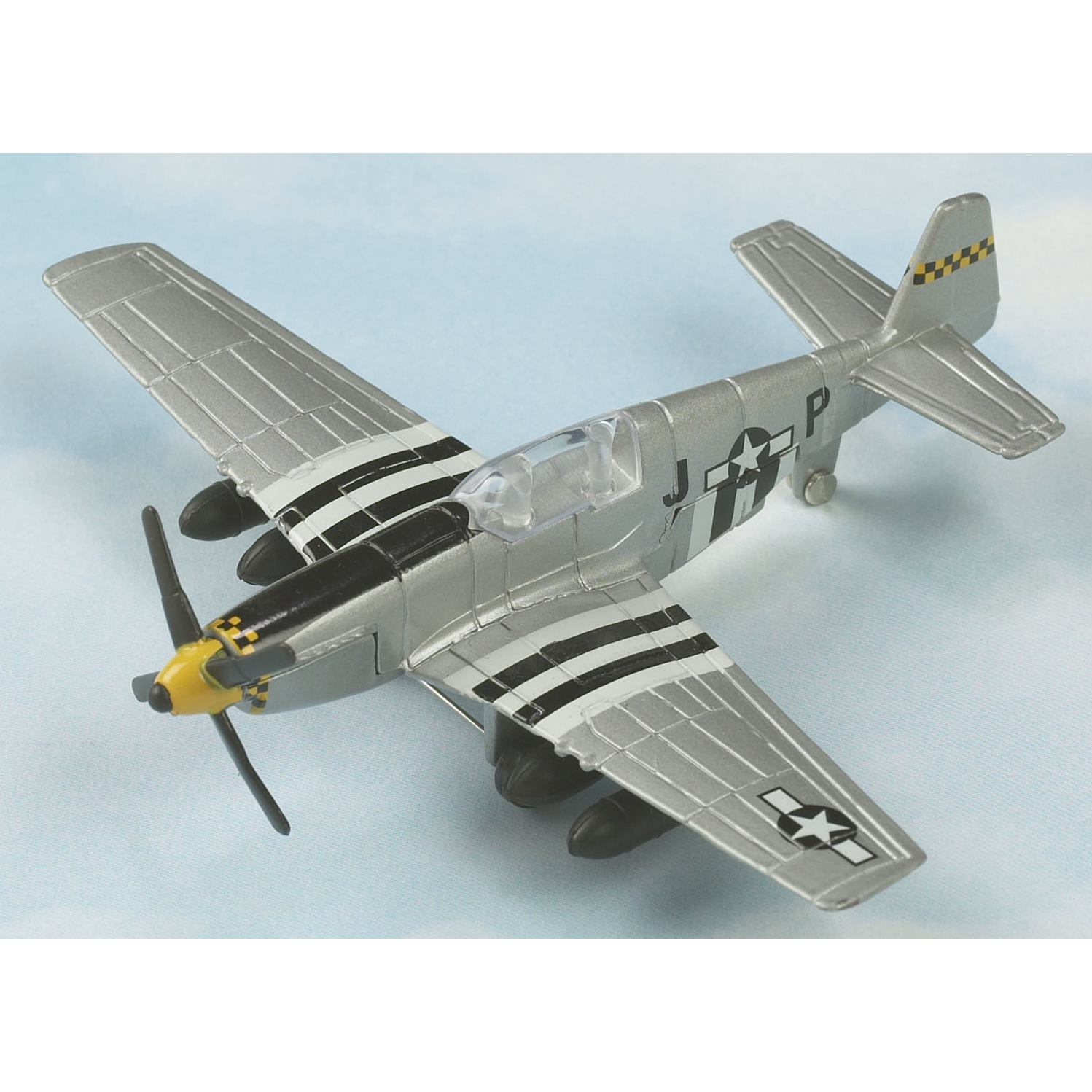 Hot Wings - P-51 Mustang Black and Yellow | Giggle Monkey Toys
